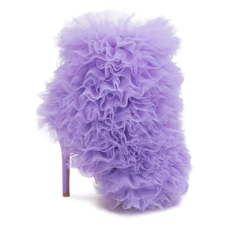 Halldale White Fuzzy Bootie | Privileged Shoes
