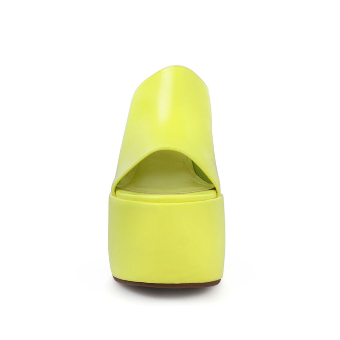 Sholto Neon Yellow Platform Sandals | Privileged Shoes