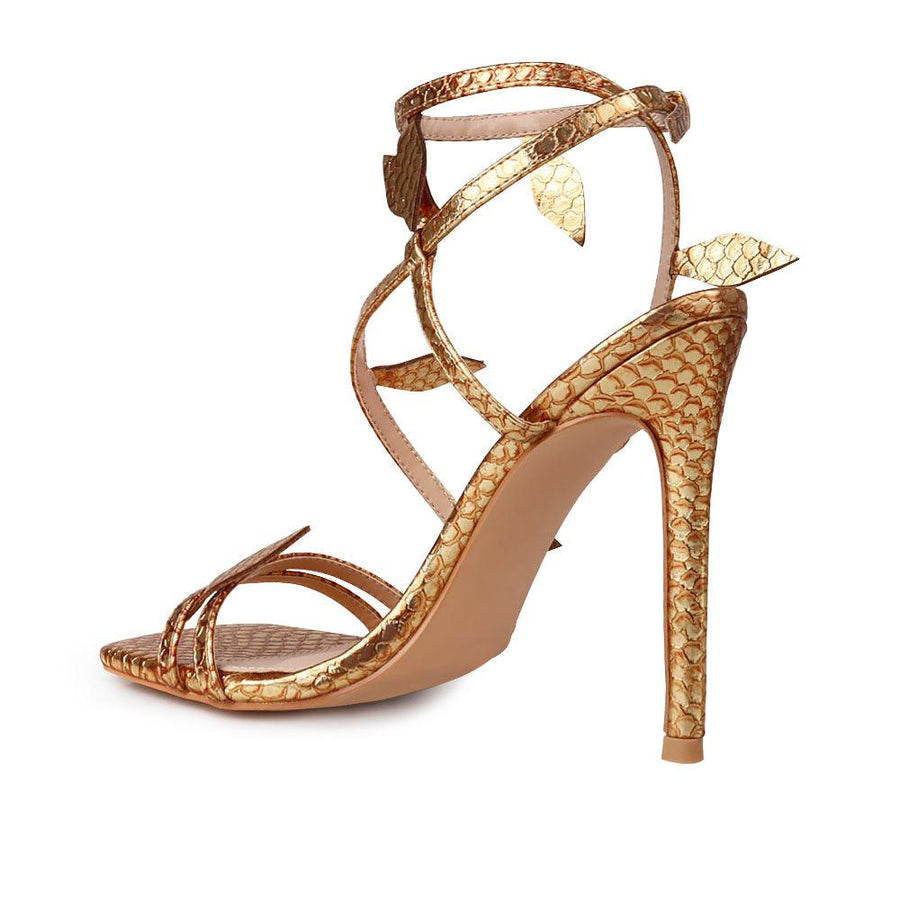 Brielle Strappy Heel in Green | Privileged Shoes