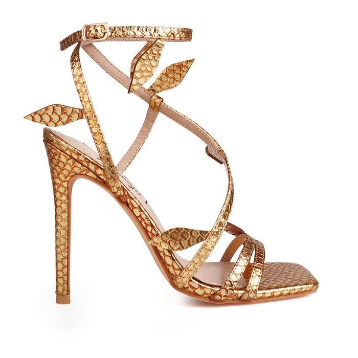 Brielle Strappy Heel in Green | Privileged Shoes