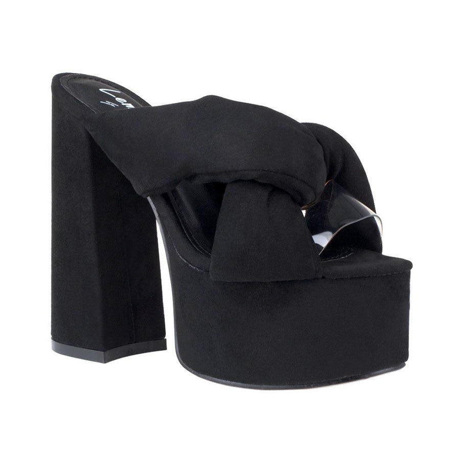 Joey Fuzzy Rainbow Platform Heels | Privileged Shoes