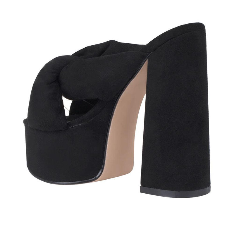 Joey Fuzzy Rainbow Platform Heels | Privileged Shoes